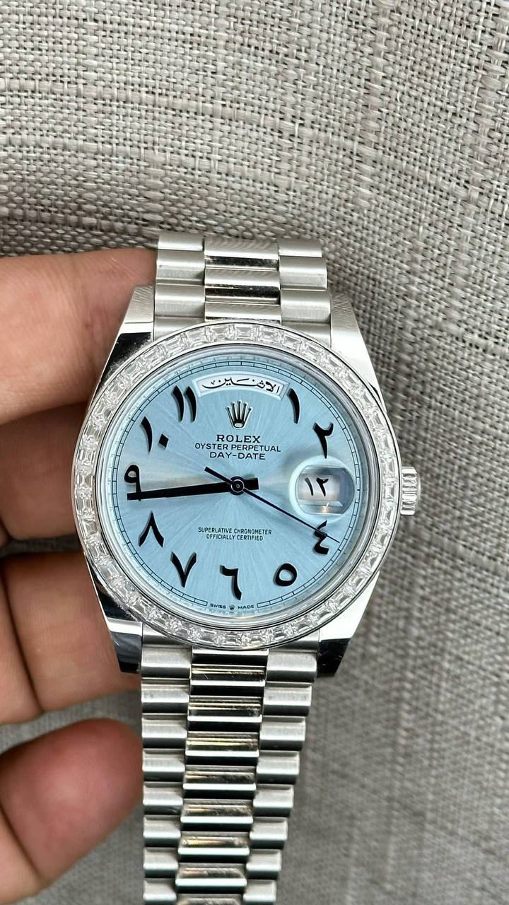 Rolex Day-Date 40 Platinum Arabic Dial – Moda Watch Club